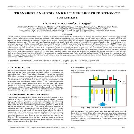 Transient analysis and fatigue life prediction of tubesheet | PDF