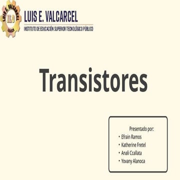 TRANSISTORES: BIPOLAR, DARLINGTON, MOSFET, FCT. SIT, IGBT Y IEGT | PPTX