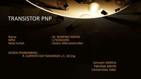 Transistor NPN dan PNP | PPTX
