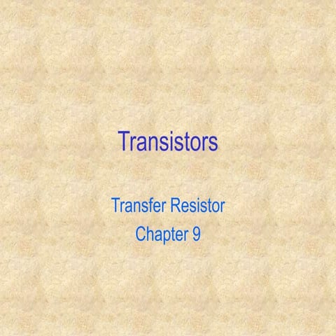 Transistors.ppt | Physics | Science