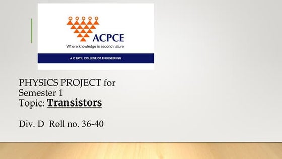 Phototransistor | PPT