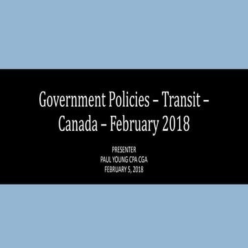 Transit - Canada - May 2018 | PPTX