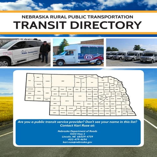 Nebraska Public Transit Directory, English June 2015 | PDF