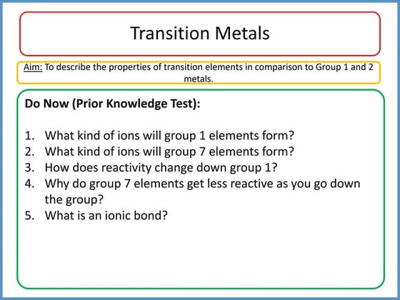 Charge transfer- color of the complexes | PPTX | Chemistry | Science