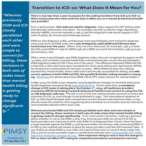 Transition to ICD-10 | PDF