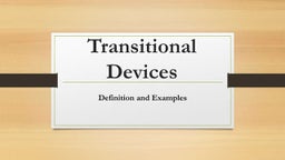 Transition words | PDF