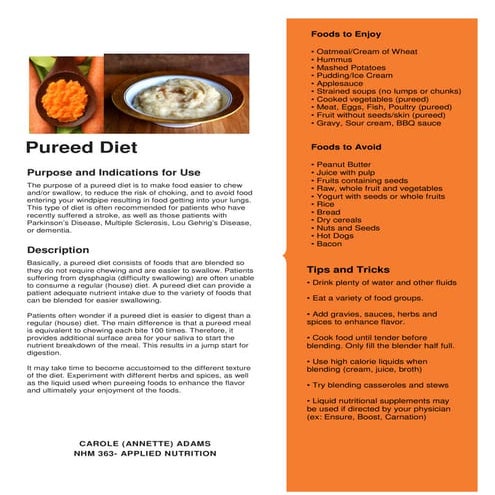 Transitional diet flyer | PDF