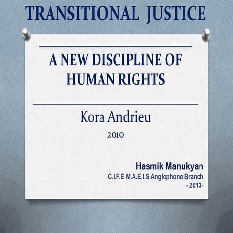 Transitional justice human rights discipline | PPTX