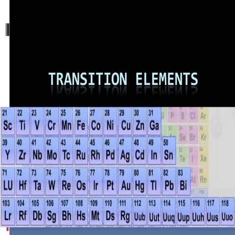 Transition elements | PPT