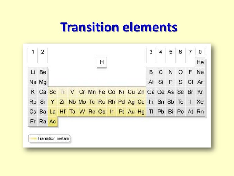 Transition elements
