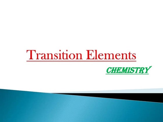 Edexcel A2 Chemistry Transition Metals | PPT | Chemistry | Science