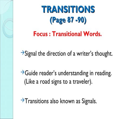 Transitions | PPT | Movies | Entertainment