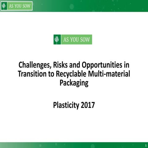 Transition to Recyclable Multi-Material Packaging | PDF