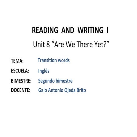 Transition words | PPT