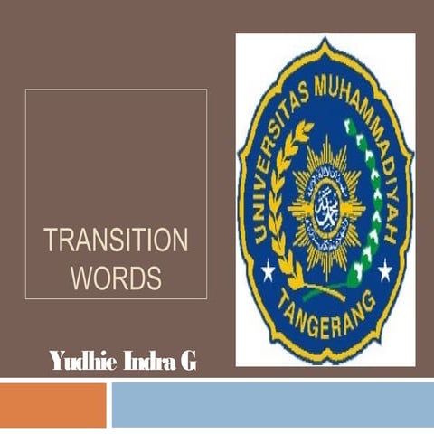 Transition words | PPT