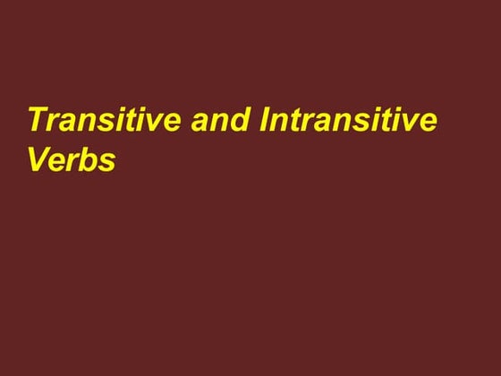 verbs, transitive, intransitive, regular, irregular verbs examples uses.pdf