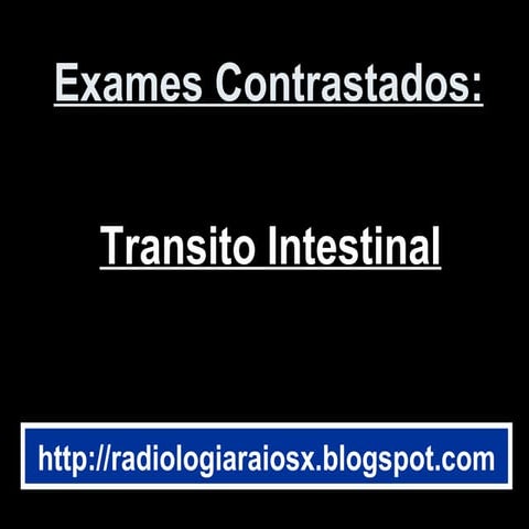 Aula sobre Transito Intestinal | PPS