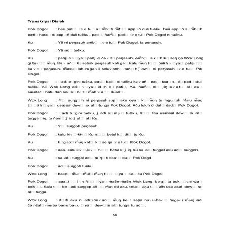 Transkripsi dialek | DOCX