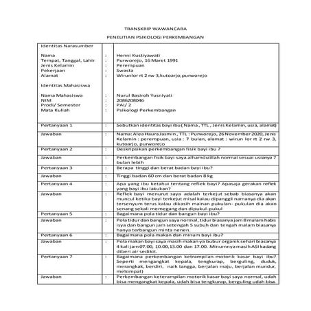 Transkrip wawancara oleh Nurul B.Y | DOCX