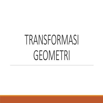 PPT MATEMATIKA TRANSFORMASI GEOMETRI : TRANSLASI | PPTX