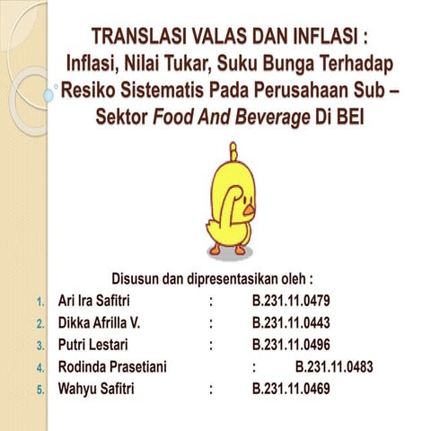 Translasi valuta asing dan inflasi ppt | PPTX