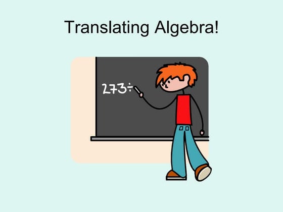 Algebra Expressions and Equations | PPT
