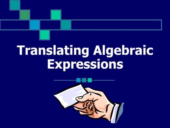 Translating Expressions | PPT