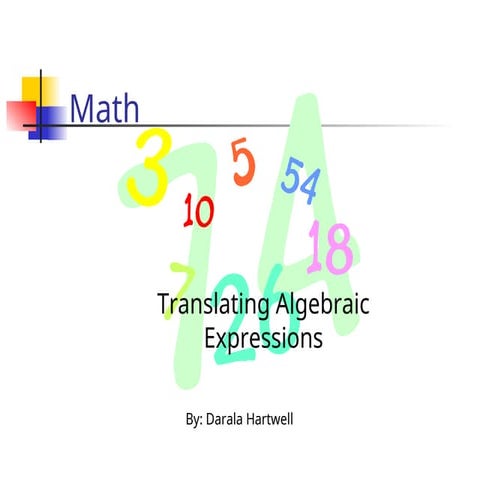 MATH 6 PPT Q3 – Translation Of Real-Life Verbal Expressions And ...