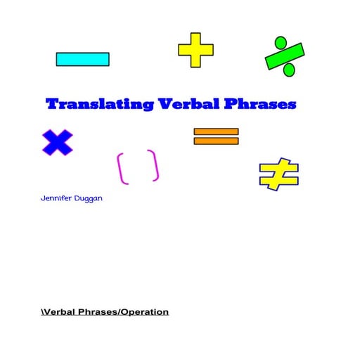 Translating verbalphrases | PDF | Physics | Science