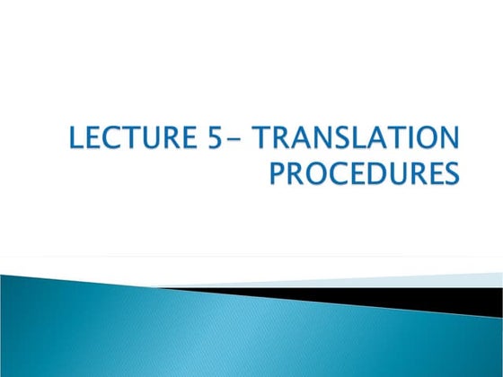 Methods Of Translation | PPT