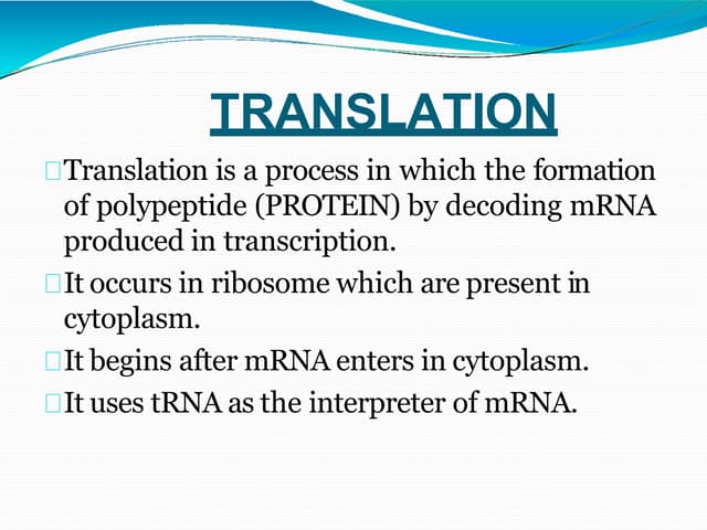 Transcription &translation | PPTX | Programming Languages | Computing