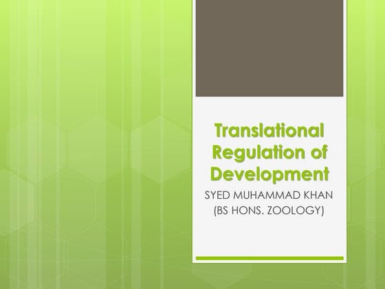 Developmental Specification & Differentiation | PDF | Biological ...