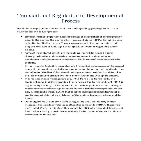 Translational Regulation of Developmental Process.docx