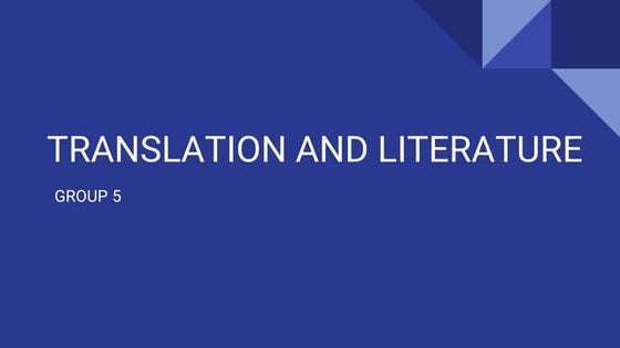 Types of translation | PPT