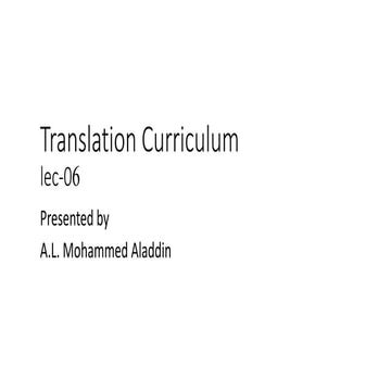 Translation curriculum 006-w | PPTX