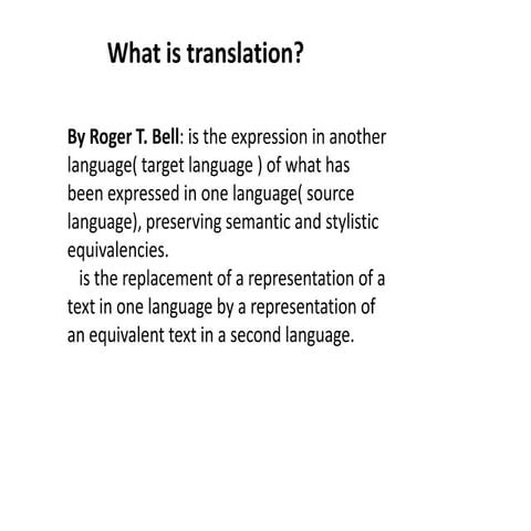 Translation definition | PPT