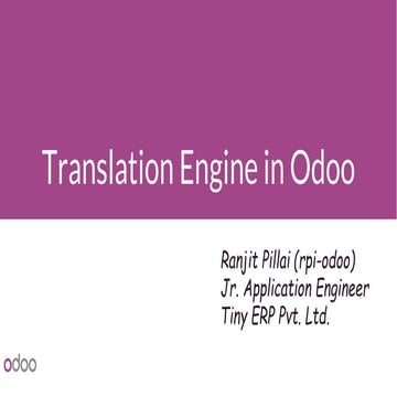 Translation engine in odoo | PPT