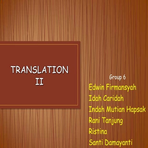 Translation | PPT
