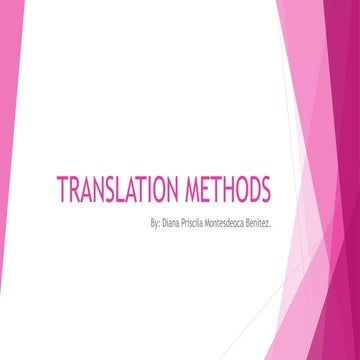 Translation methods | PPT