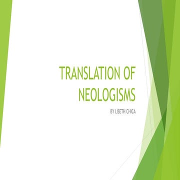 Translation of neologisms | PPTX