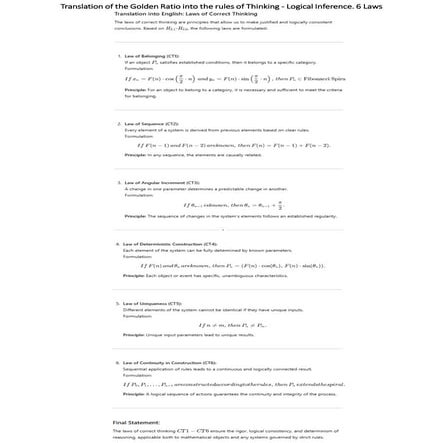 Translation of the Golden Ratio into the rules of Thinking - Logical Inference. 6 Laws.pdf