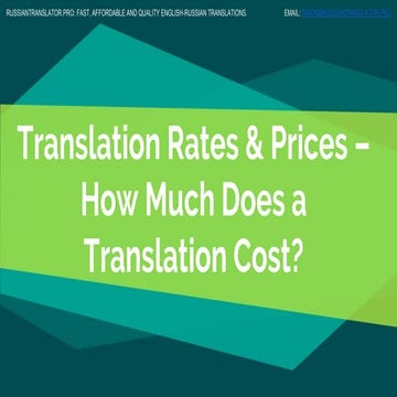 Translation Rates & Prices | PPTX