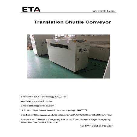 Translation shuttle conveyor manual | PDF