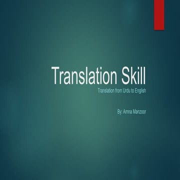 Translation Skill.pptx69007456899017281991 | PPTX