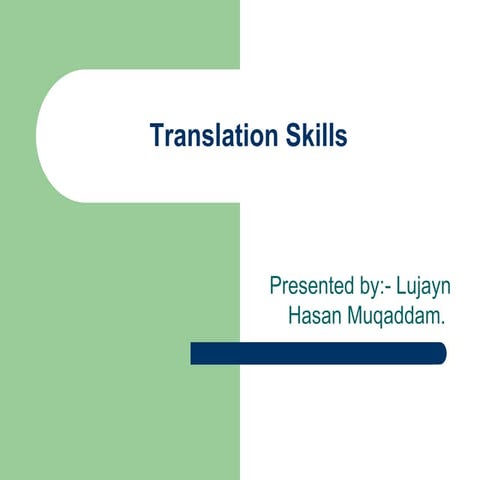 Translation skills | PPTX