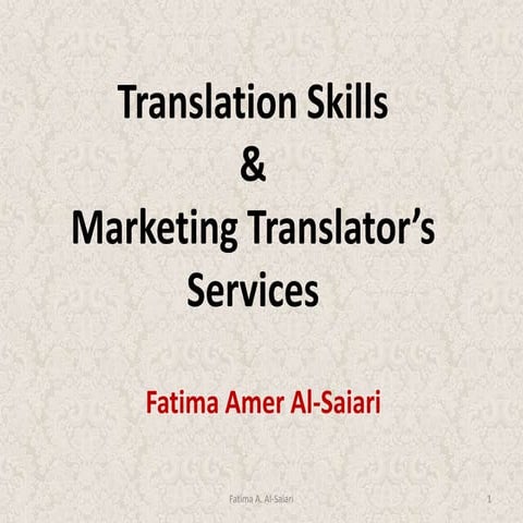 Translation skills | PPTX