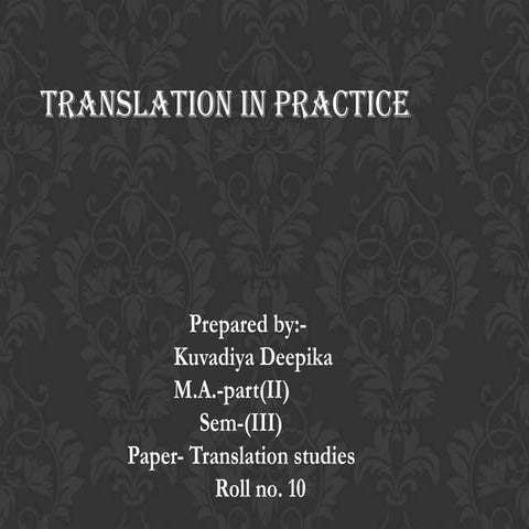 Translation studies | PPTX
