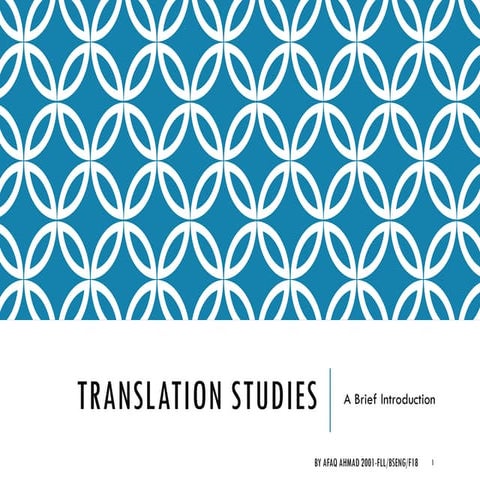 Translation Studies | PDF