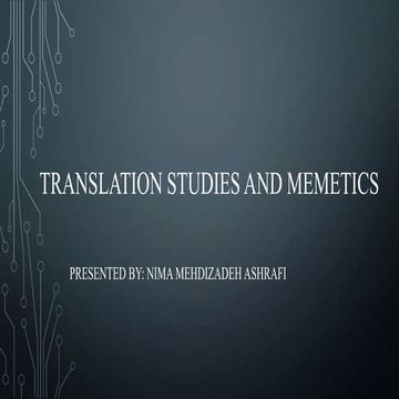 Translation studies and memetics | PPTX