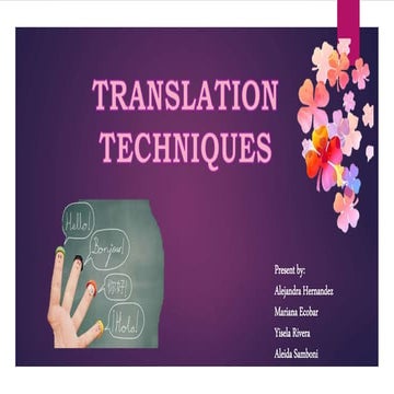 Translation techniques | PPT